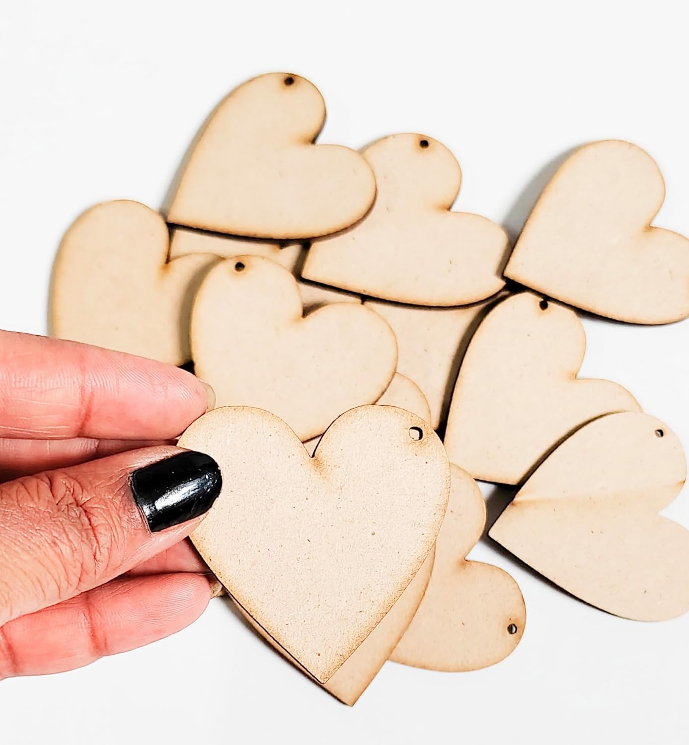 SIDDHANT Arts SACO 007(00503) Heart Wooden Label 20PCS. Plain MDF ...