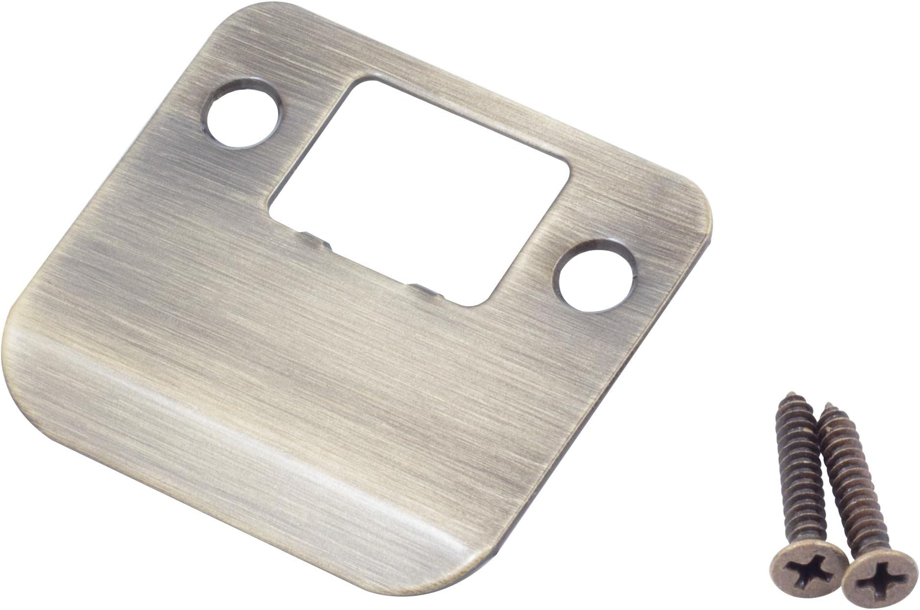 Round Corner Extended Lip Strike Plate, 2-1/4" x 1-1/2", (2" Overall ...