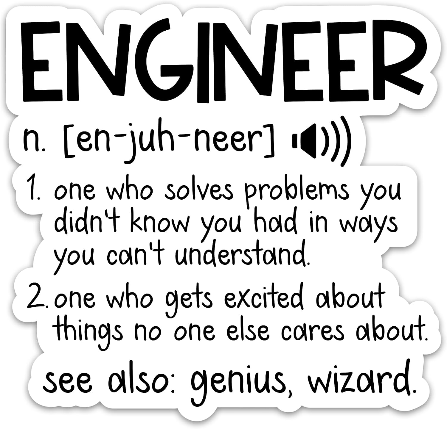 Amazon.com: TANGOGLAM Engineer Sticker, Engineering Vinyl Waterproof ...