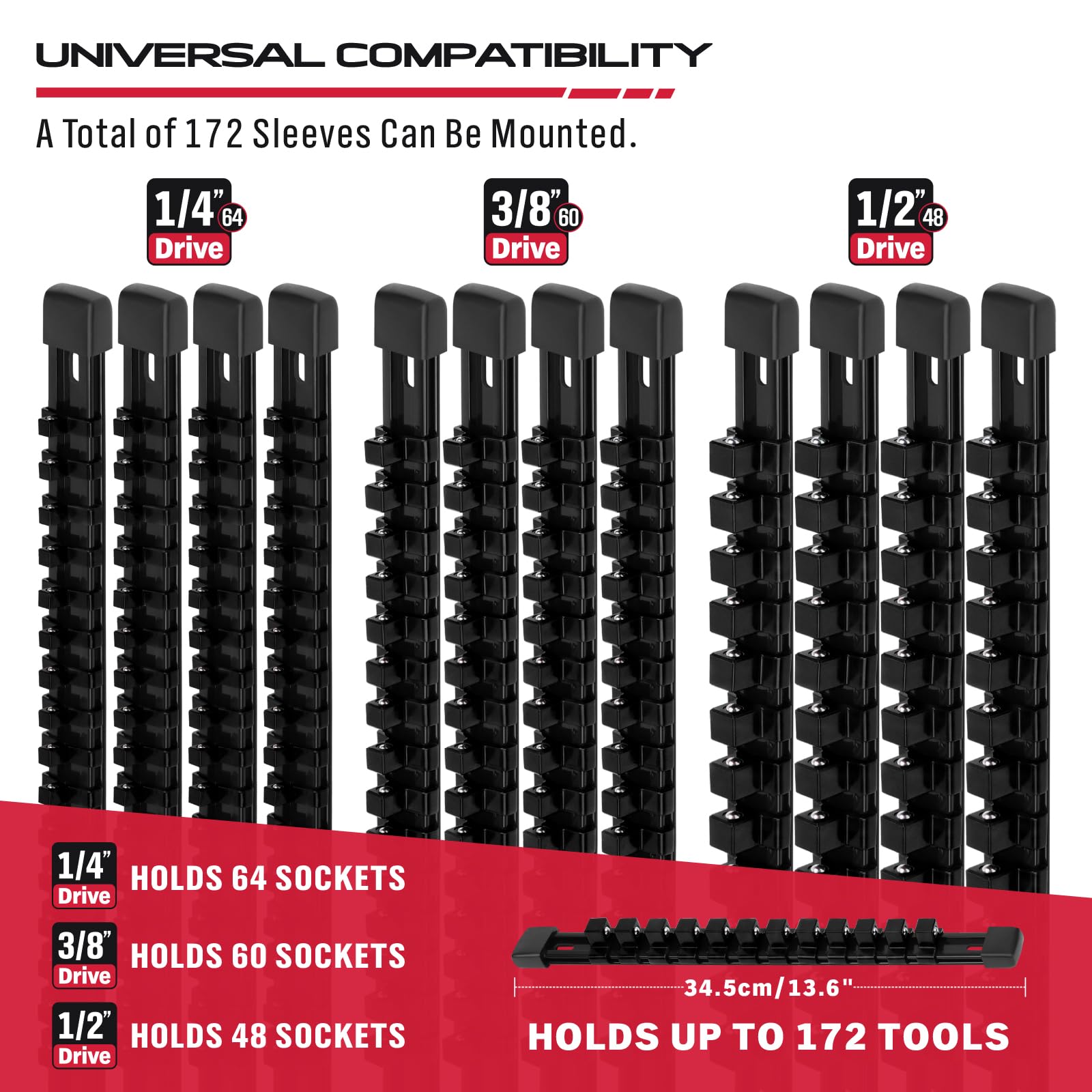 Snapklik.com : Socket Organizer Holder Tool Box: 12-Piece Socket ...