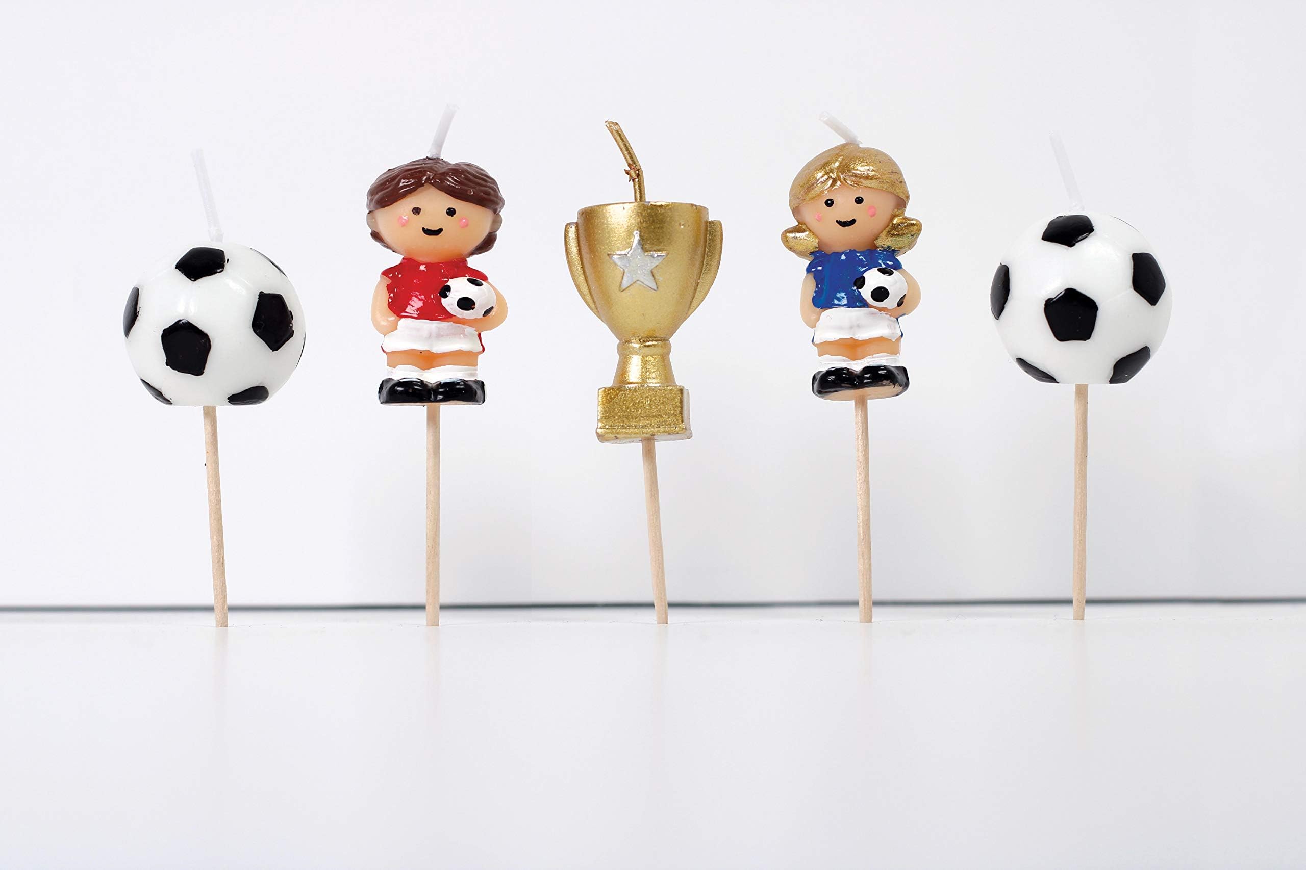 Dekora - Football Candles For Birthday Cake - Football And Golden Boot ...