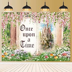 Amazon.com : Once Upon a Time Backdrop for Wedding Baby Shower Birthday ...