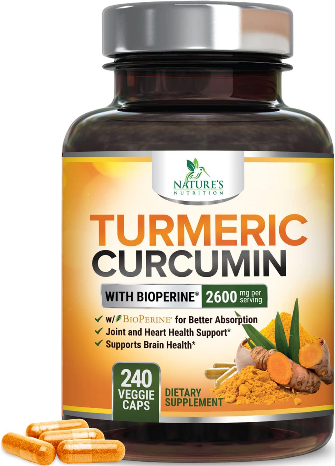 Amazon.com: Turmeric Curcumin Supplement with BioPerine 95% ...