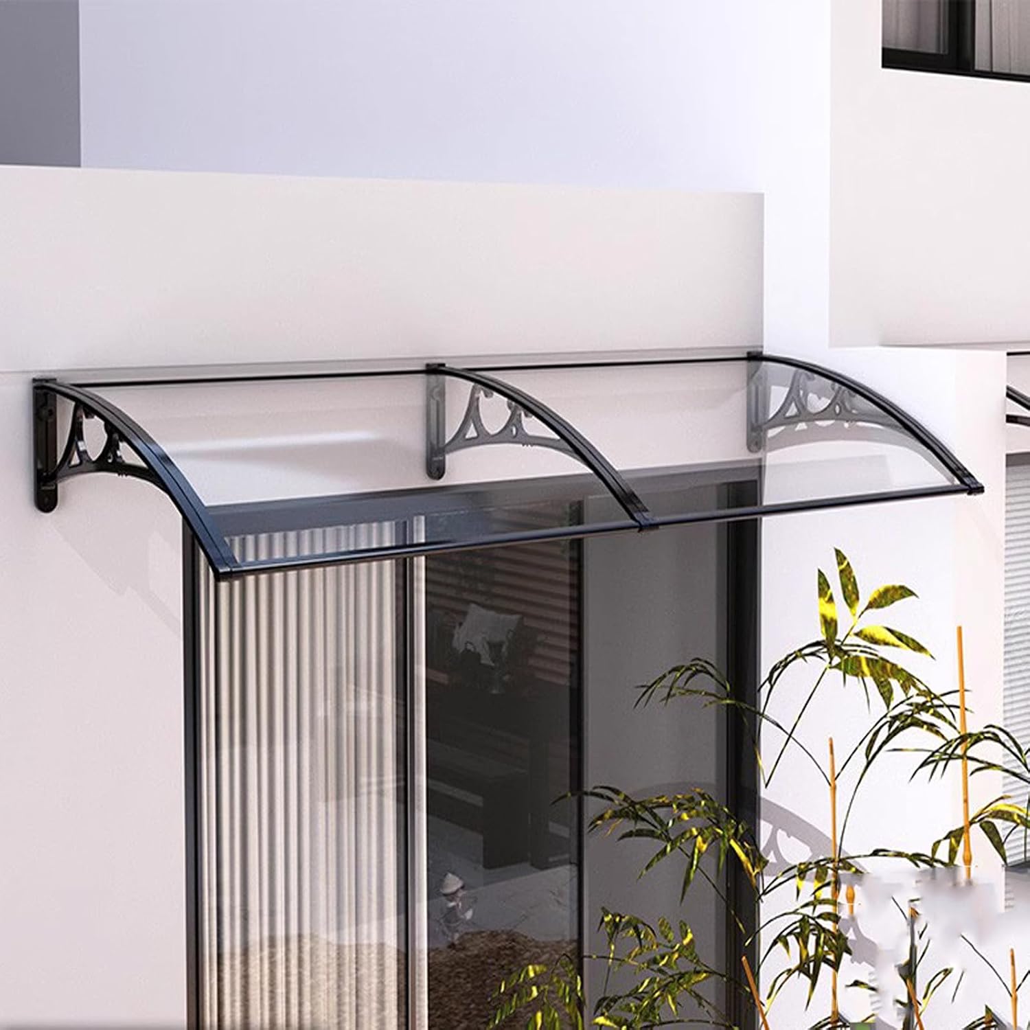 kufu01 Marquise Solaire Porte Terrasse Toit Abri Protection Contre la ...