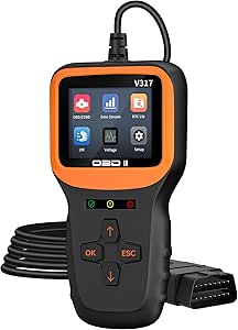 BGFOX OBD2 Scanner Code Reader, Universal Car Check Engine Light Fault Code Reader, Support 10 ...