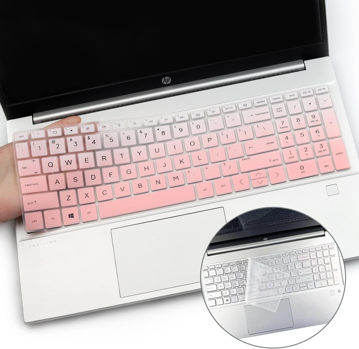 Amazon.com: 2PCS Keyboard Cover for 17.3 HP Laptop 17-cn 17t-cn 17-cp ...