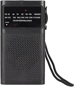 Personal AM FM Pocket Radio, AM FM Portable Radio with Built in Speaker ...