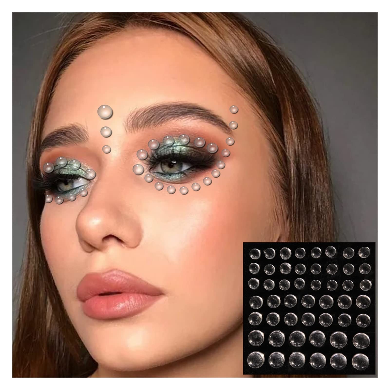 Eyelid Dot Tattoos Face Red Jewels For Women Temporary Tattoos