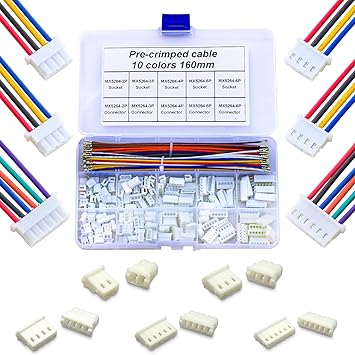 Amazon.com: Keszoox 2.5mm MX 5264 JST Connector Kit with 22AWG Premium Pre-Crimped Cables, 5264 ...