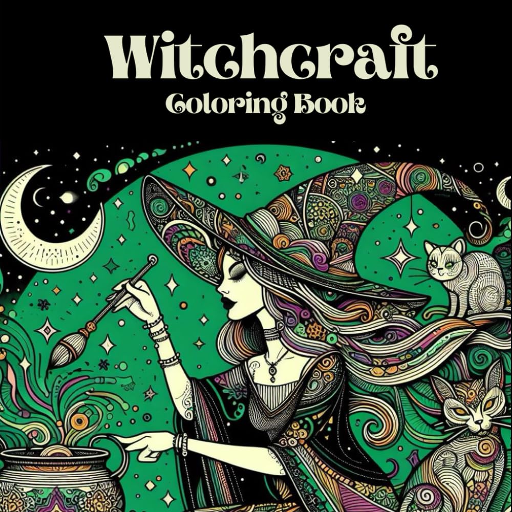 Amazon.com: Witchcraft Coloring Book For Adults: Over 50 Designs of ...