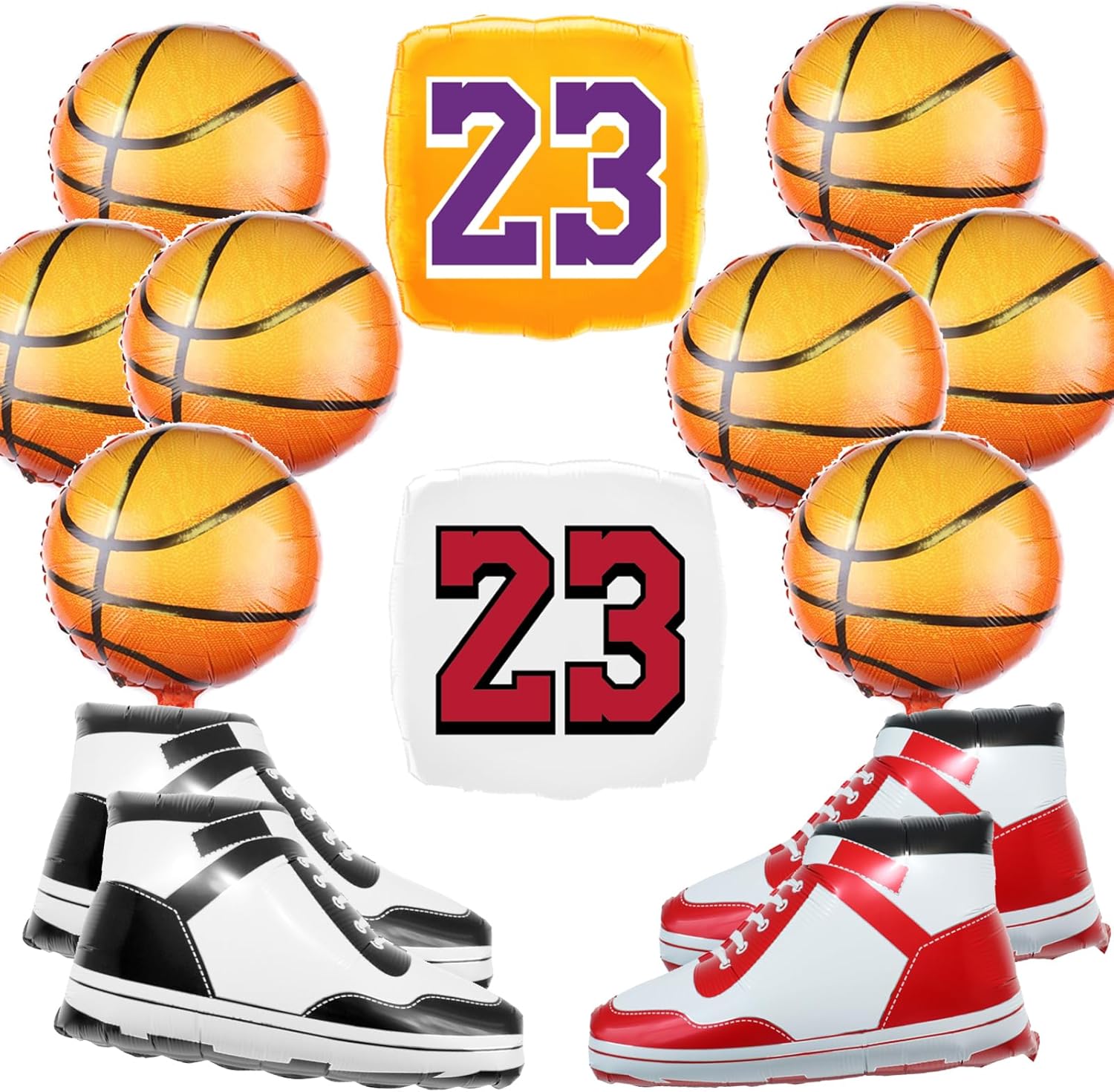 Amazon.com: 14pcs basketball balloons-sports basketball theme birthday ...