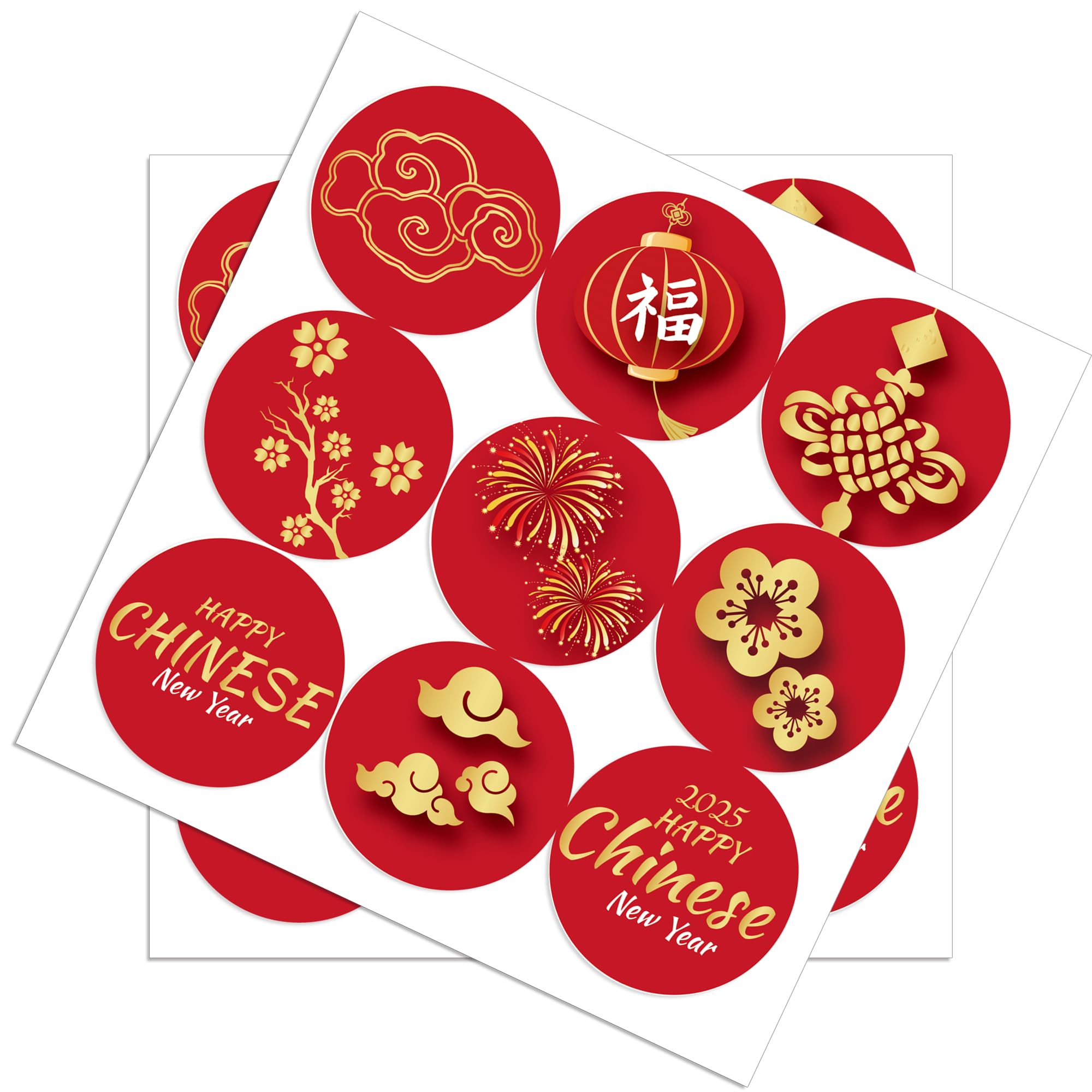 Amazon.com: LOONELO Happy Chinese New Year Stickers, 20 Sheets 2025 ...