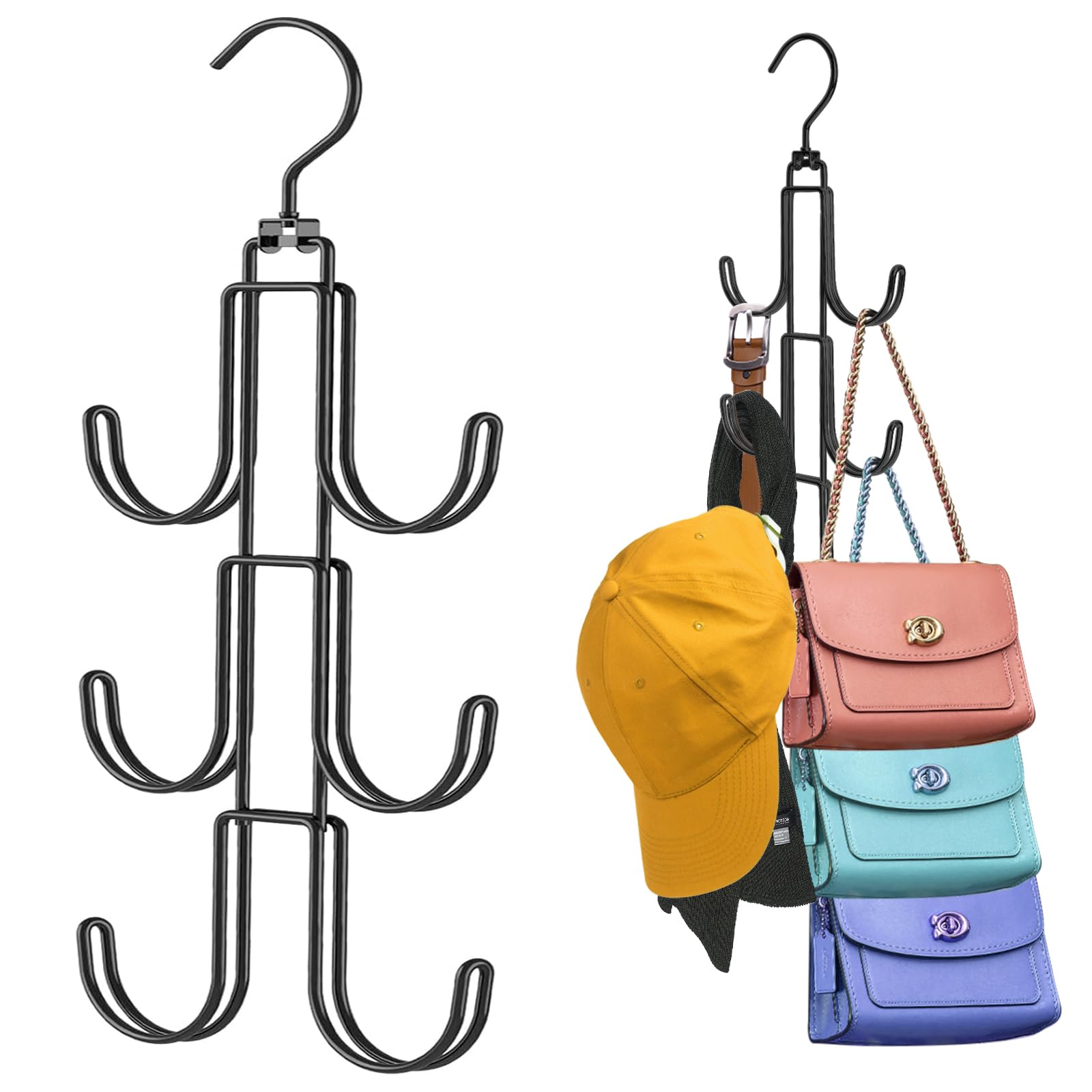 Amazon.com: 2Pack Purse Hanger Organizer for Closet,Handbag Hanging ...
