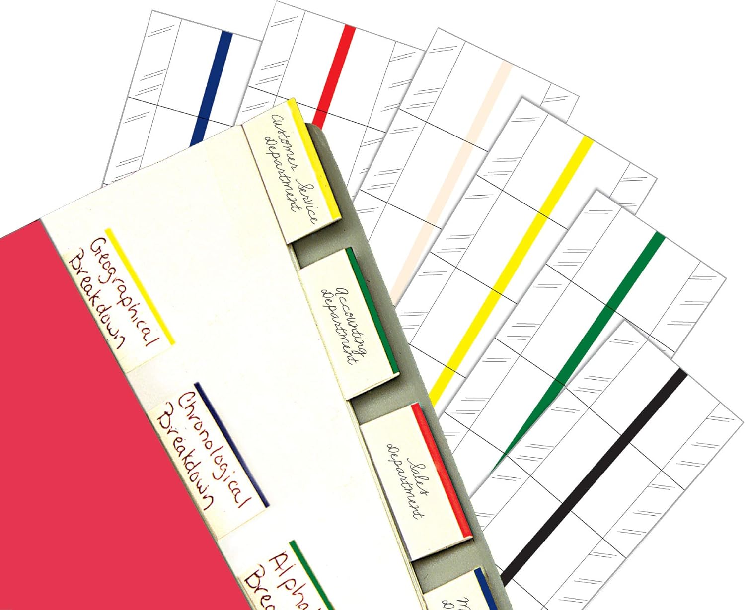 Amazon.com : Tabbies Erasable Write-on Index Tabs - 12 Tabs, 2" W x 1/2 ...