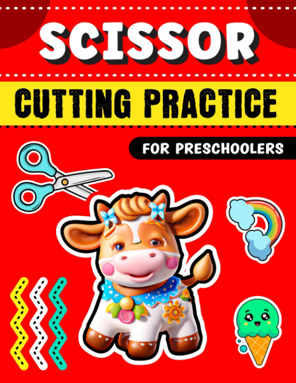 Scissor Cutting Practice For Preschoolers: A Big Scissor Skills ...