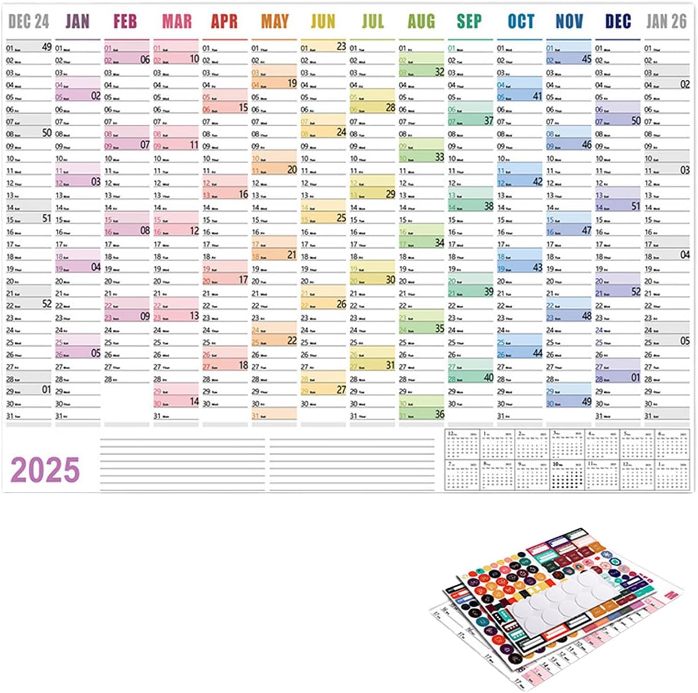 Amazon.com: 2025 Yearly Planner Calendar Family Home Planner Calender ...