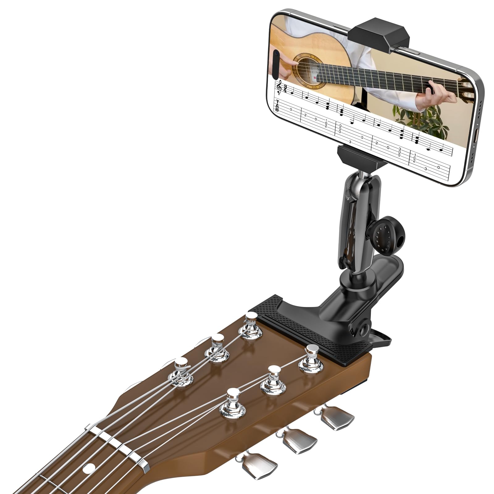 Amazon.com: Kolasels Guitar Phone Holder, [Strong Metal Clip] Guitar ...
