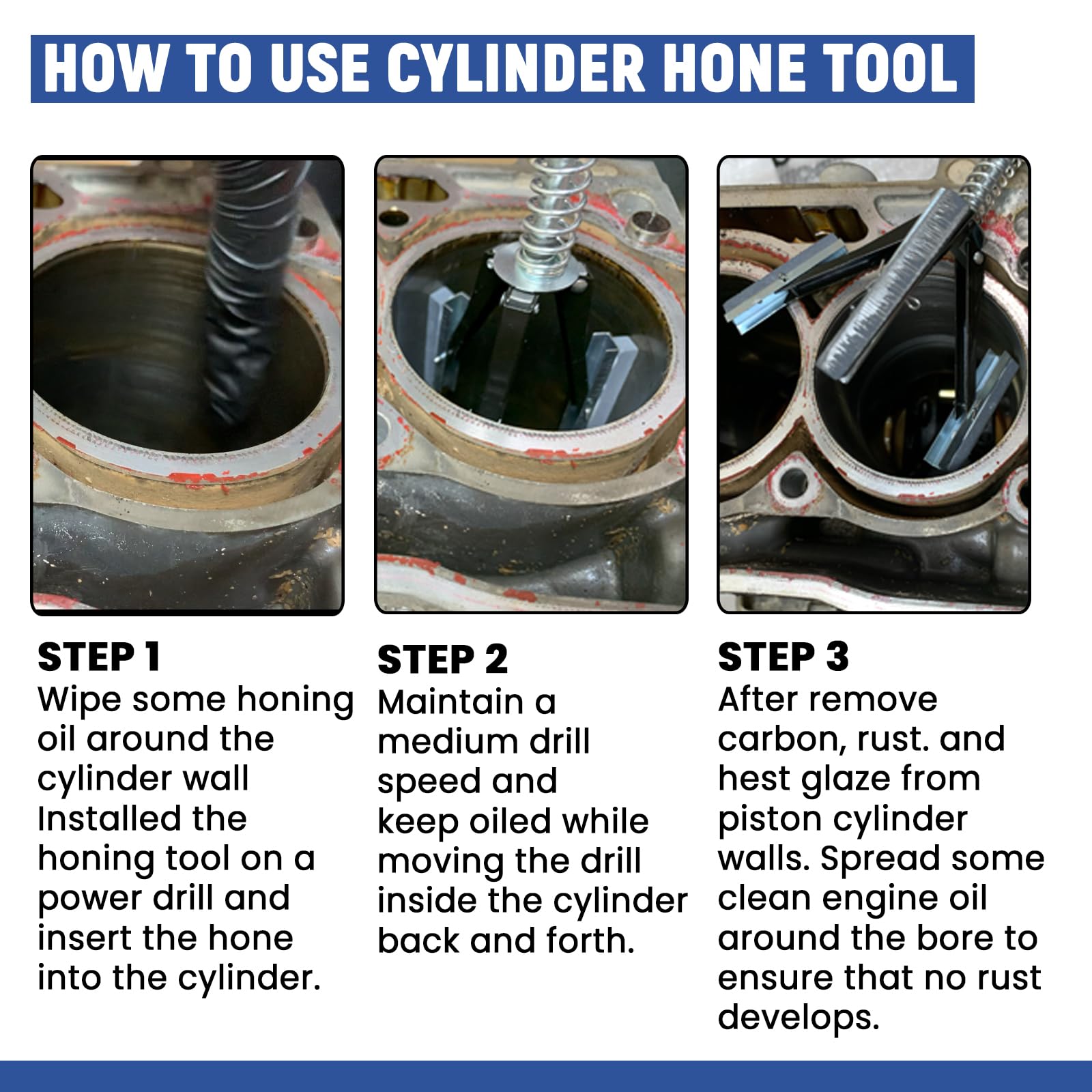 Snapklik.com : PUNMEW Cylinder Hone Adjustable Deglazer 4.5" - 5.9 ...