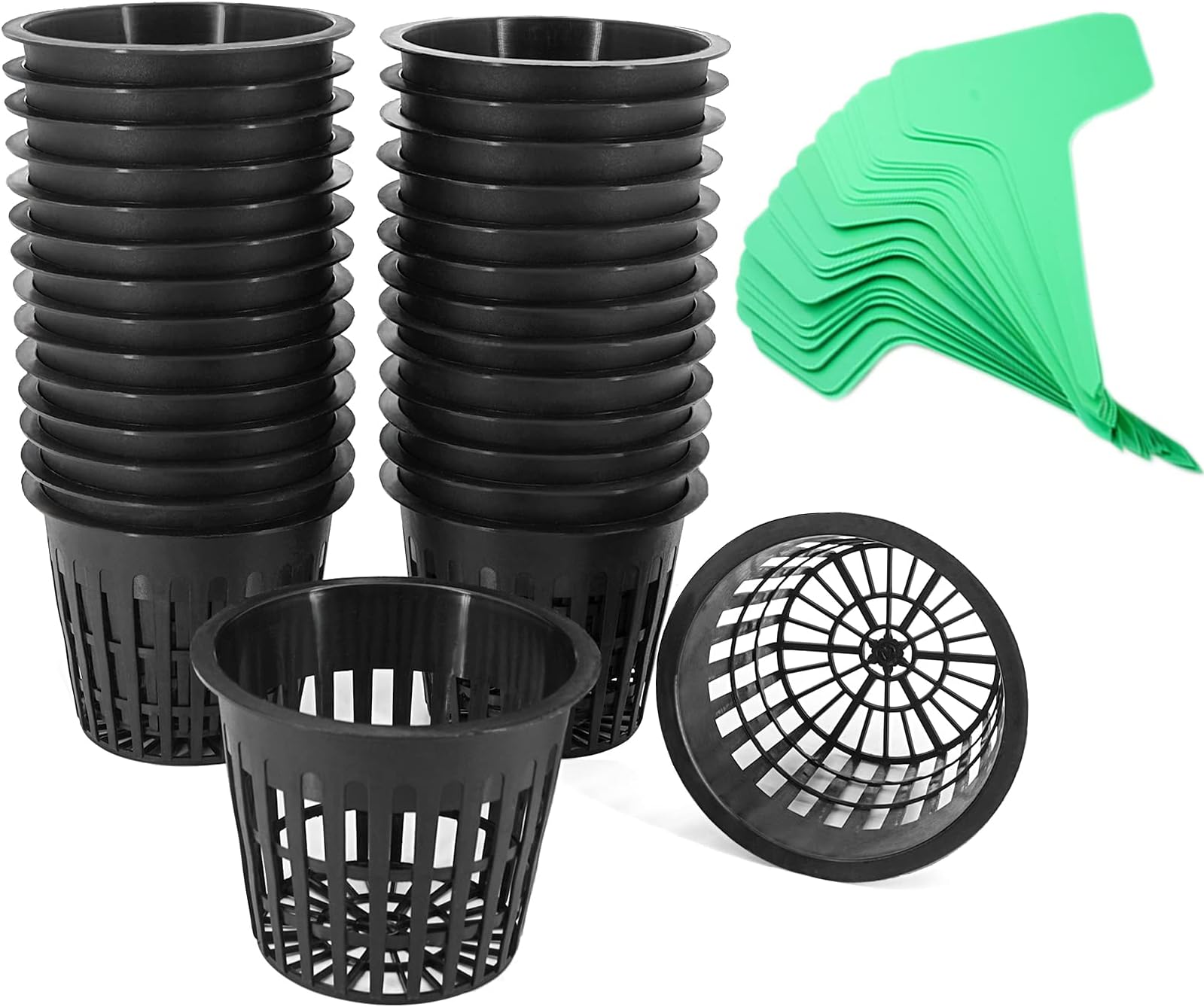 Amazon.com: HAZOULEN Garden Plastic Net Cups Pots Fits in 3 Inch Holes ...