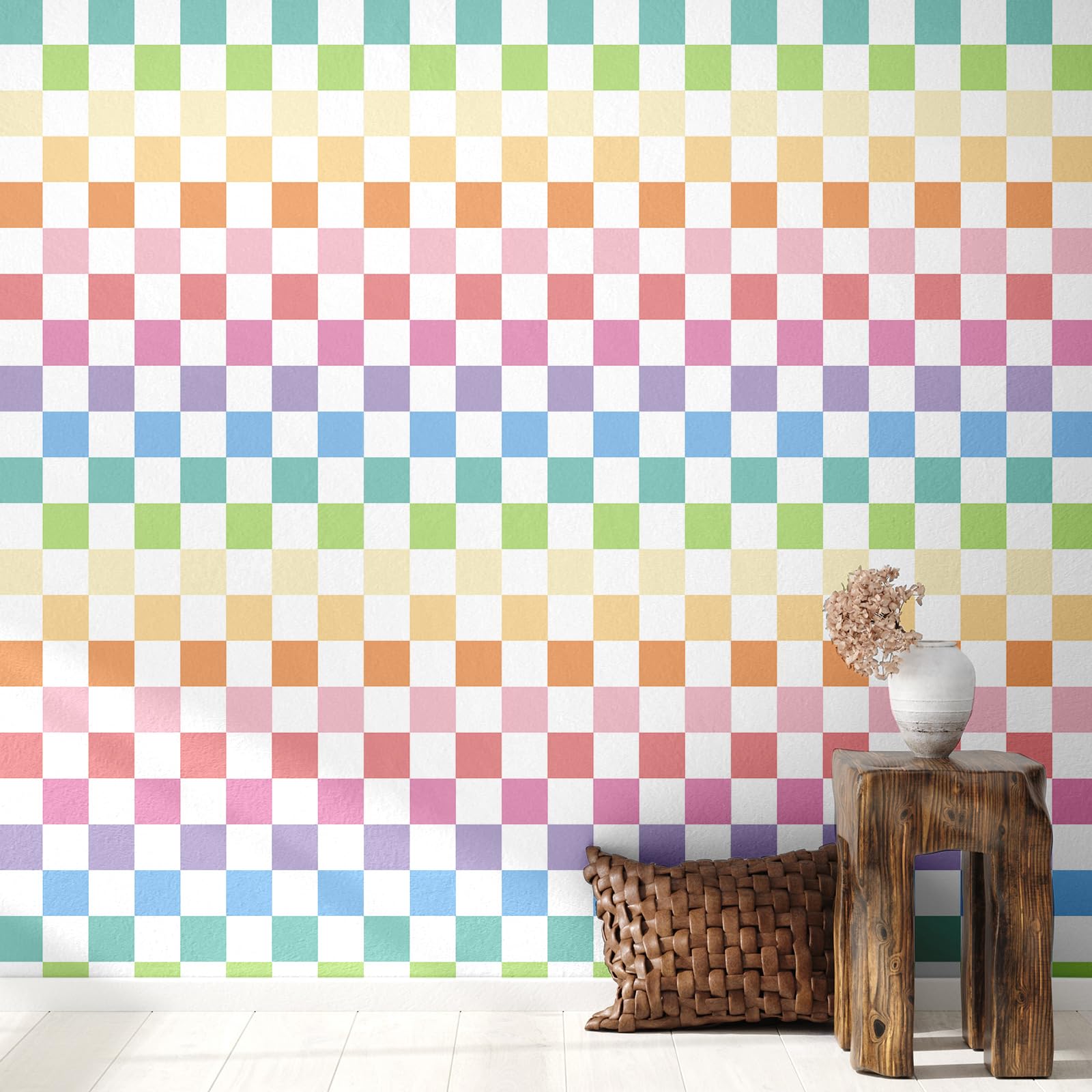 Drydiet Retro Checkerboard Peel and Stick Wallpaper 70s Checkered ...