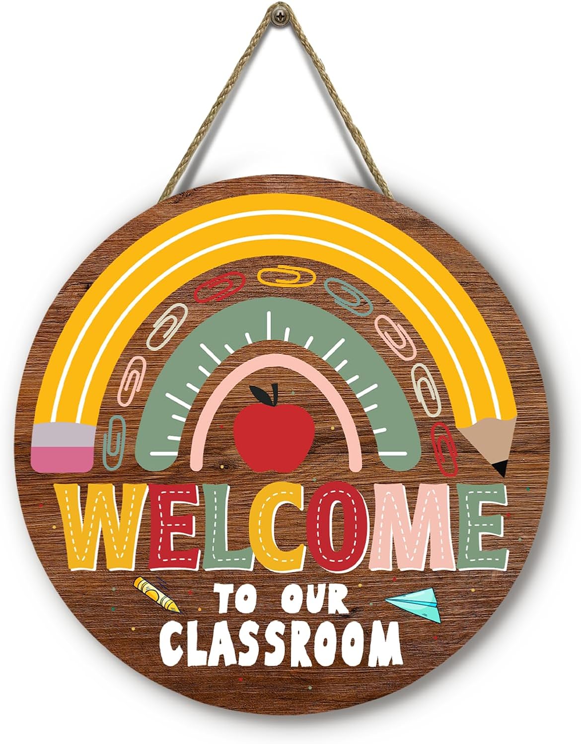 Amazon.com: Dacawin Welcome Sign for Classroom Door Decoration Welcome ...