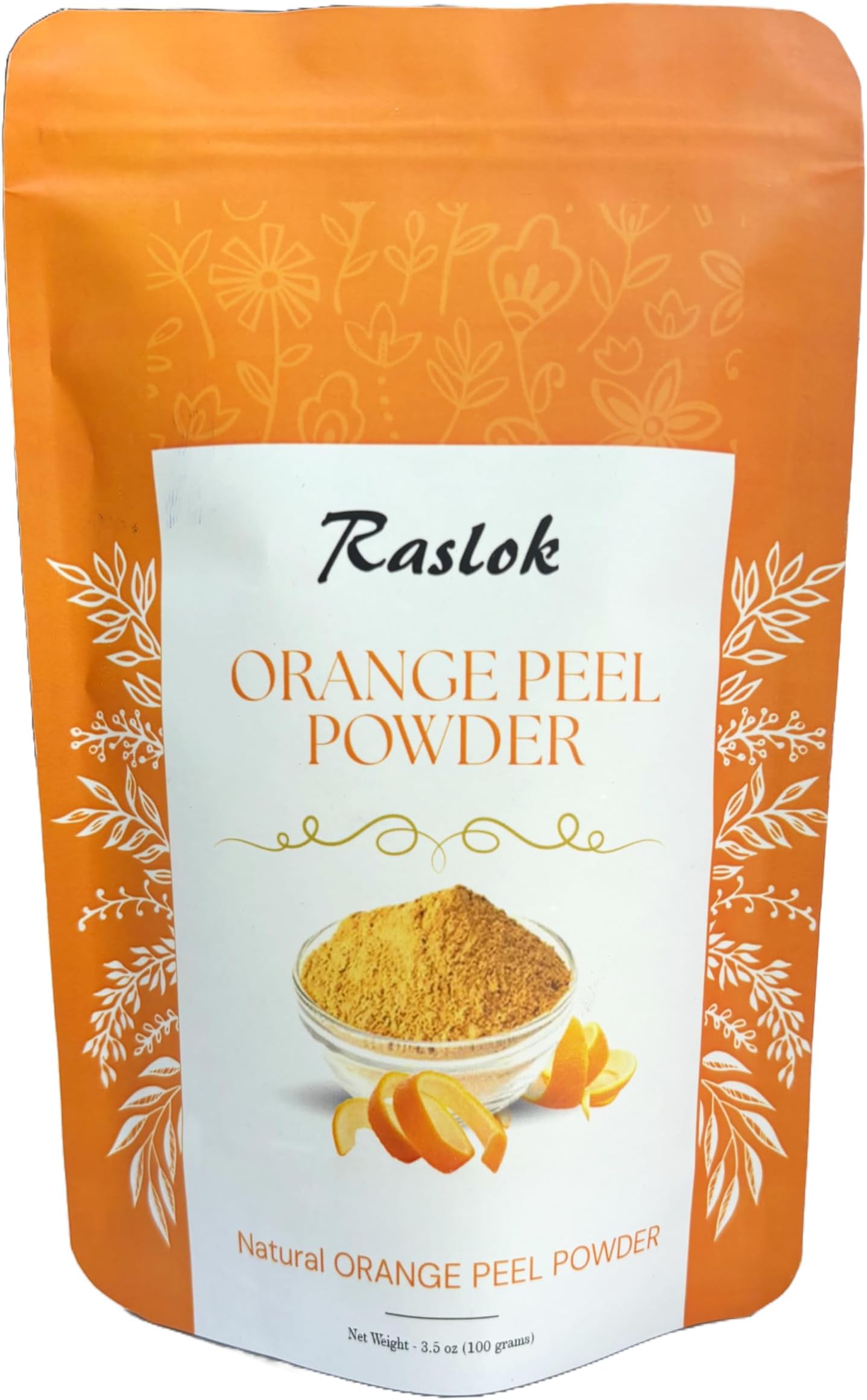 Amazon.com: Raslok Pure Orange Peel Powder | Natural Orange Peel ...