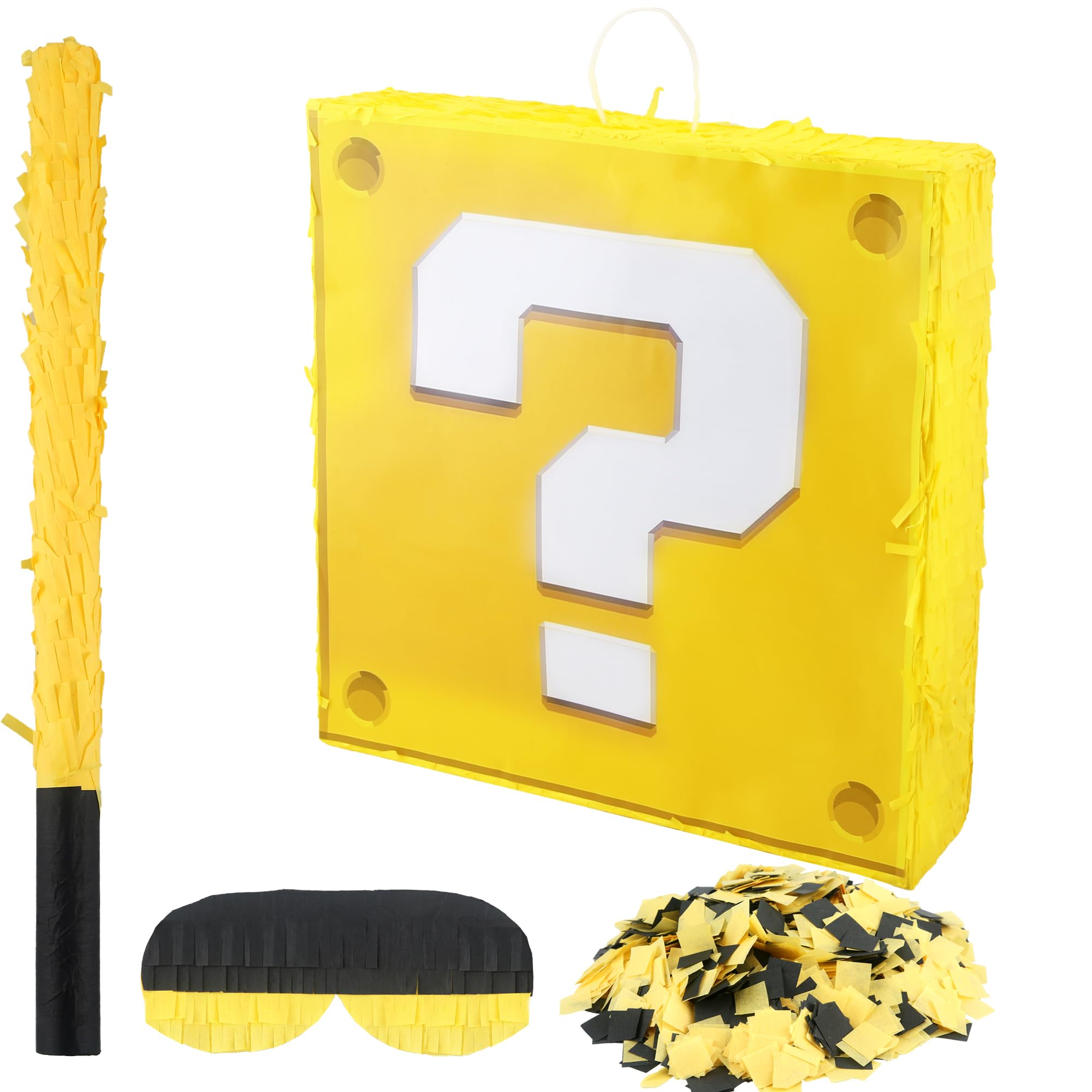 Amazon.com: Sonarun Video Game Brick Pinata Coin Bricks Box Pinata ...