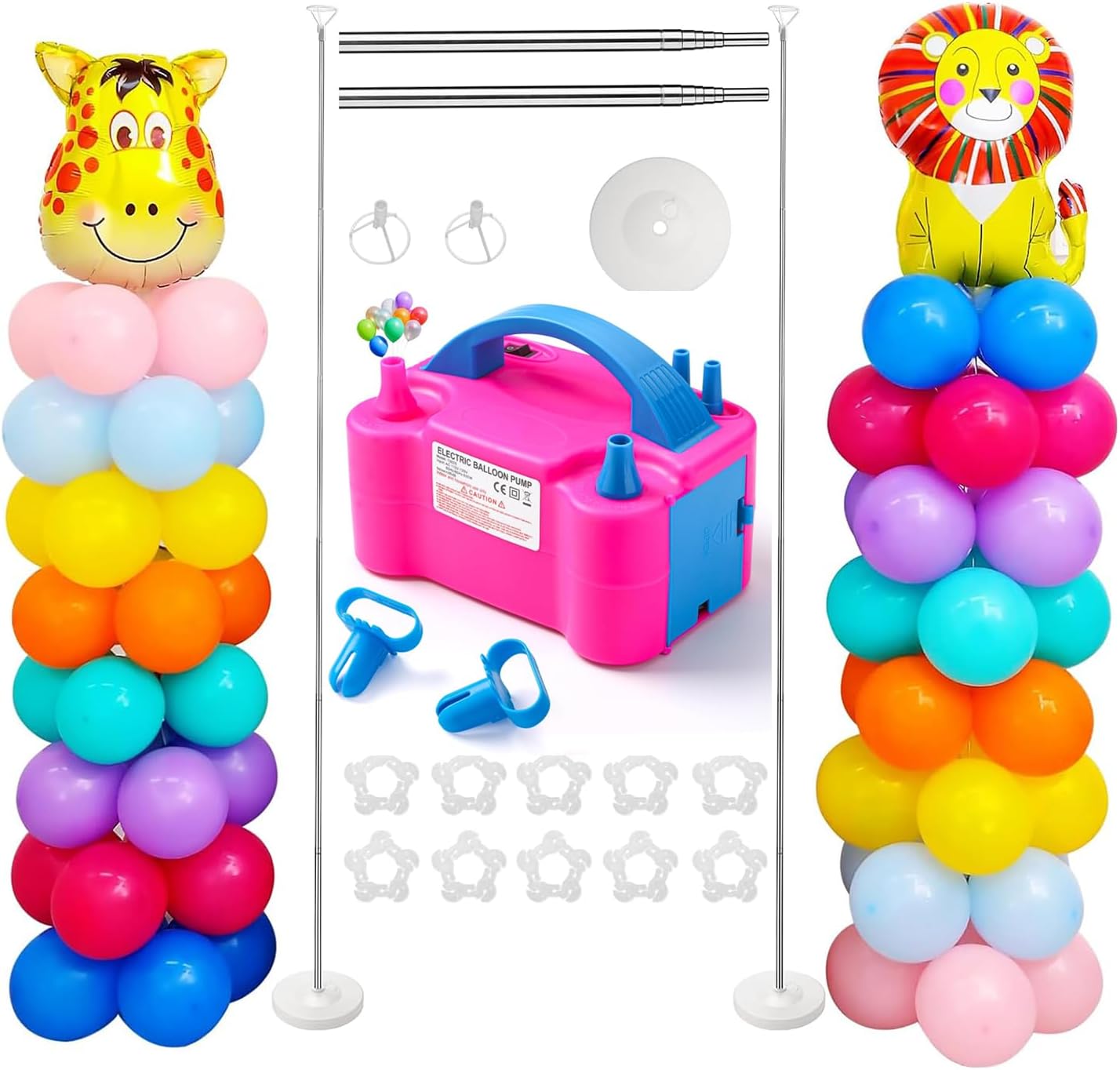 Amazon.com: 2 Sets Balloon Stand Kit with Balloon Pump Electric ...