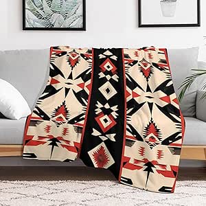 Amazon.com: YZCX Aztec Print Throw Blanket Men Women Colorful Geometric ...