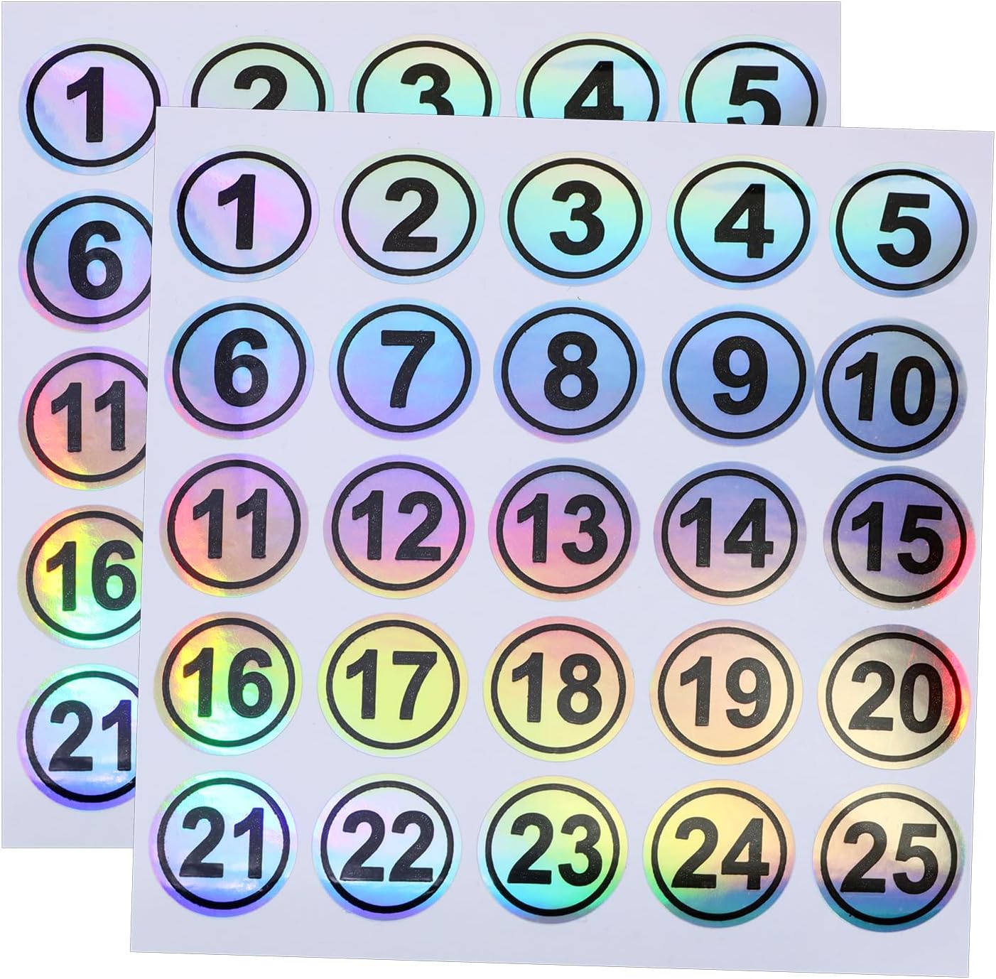 Amazon.com : 1-25 Circle Numbered Vinyl Stickers,Anti-Fading Waterproof ...