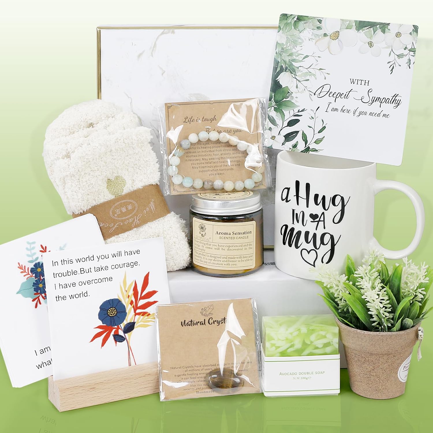 Amazon.com: LARDUX Sympathy Gift Baskets - Sympathy Care Package for Loss of Loved One ...