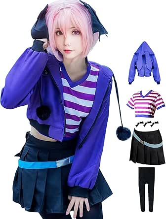 Amazon.com: HBJZJIENI Astolfo Cosplay Costume Purple Dress Jacket ...