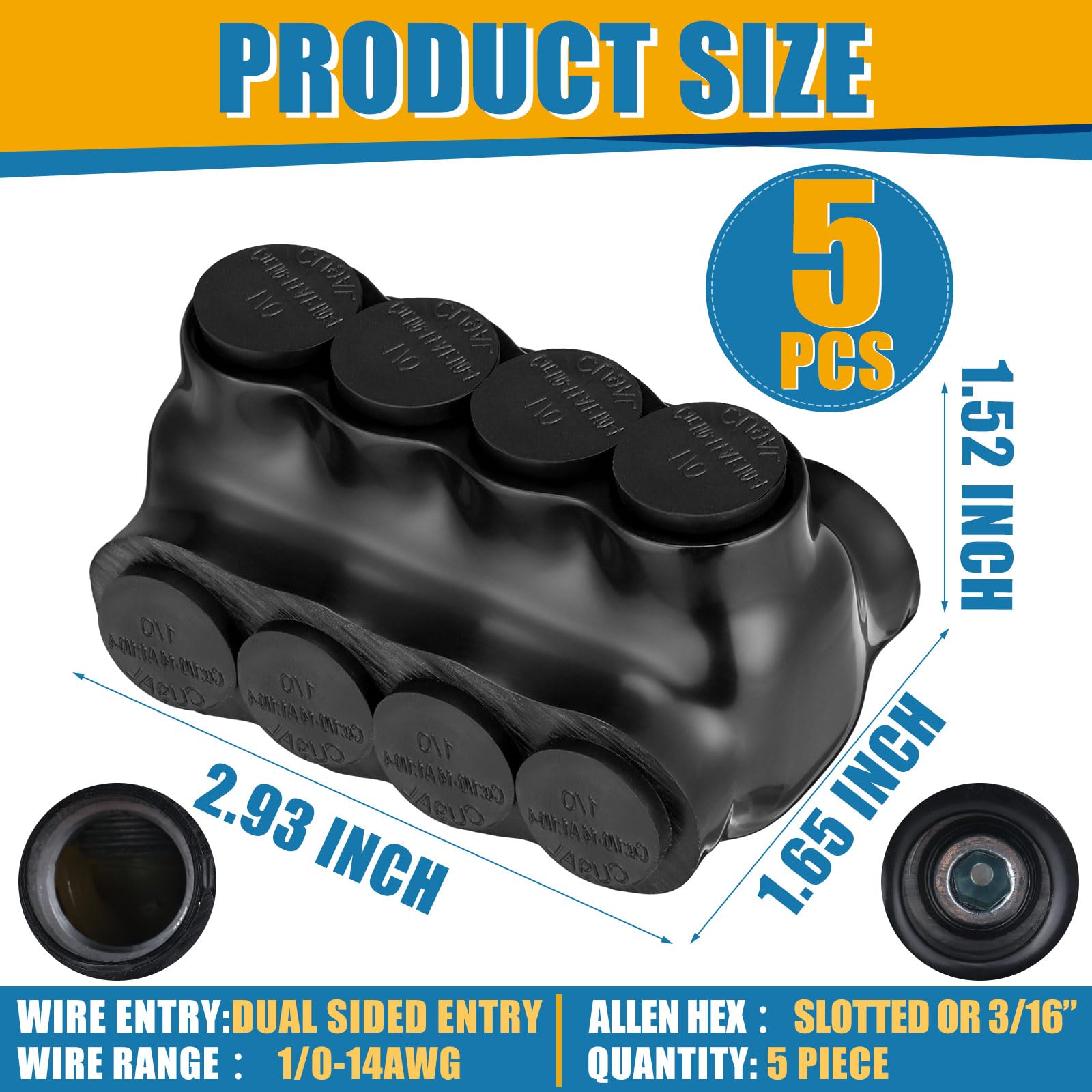 Snapklik.com : Copkim 5 Pack Multi Cable Connectors