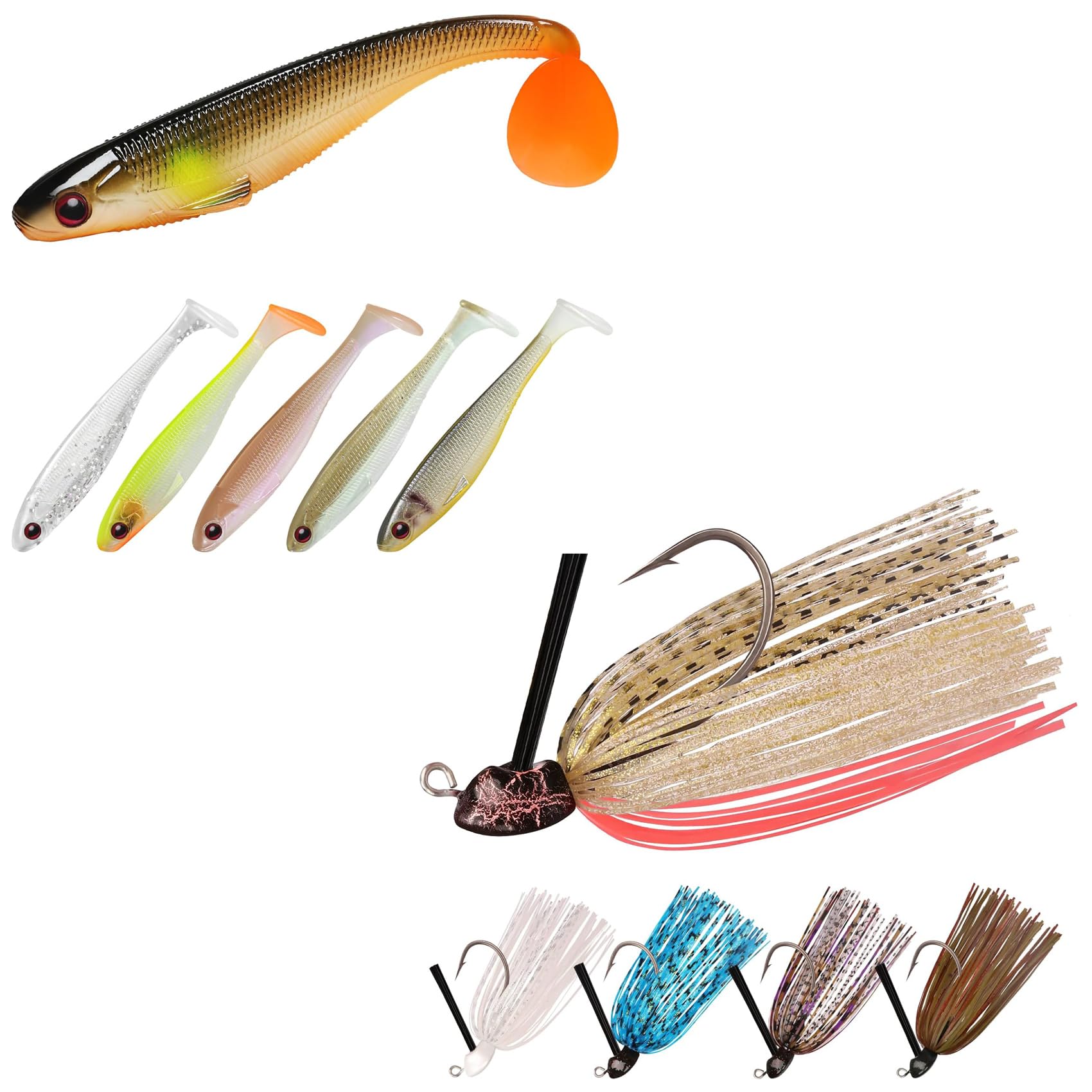 Amazon.com : TRUSCEND Fishing Jigs and Trailers, Top Soft Fishing Lures ...