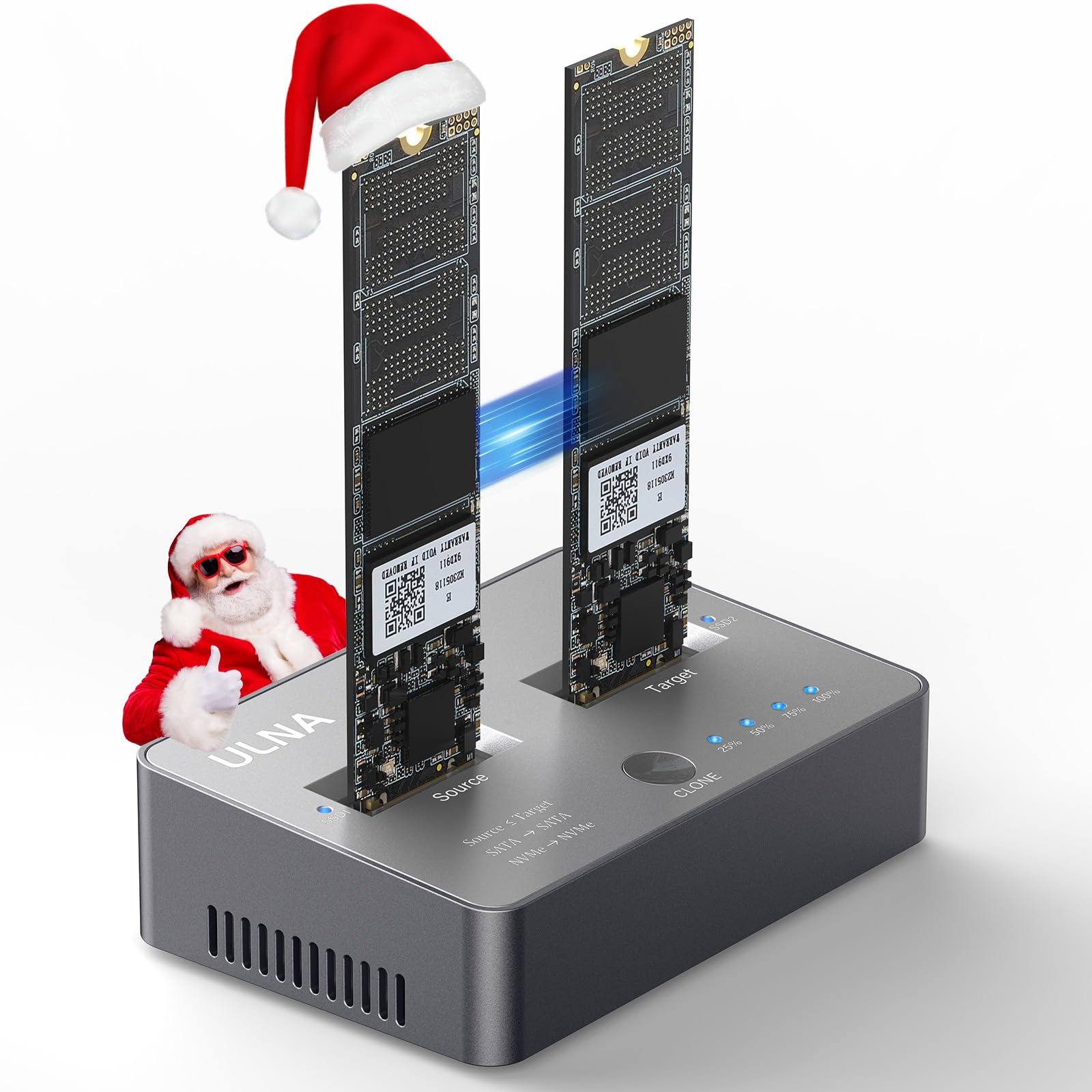 Amazon.com: M.2 NVME to NVME, SATA to SATA M.2 Duplicator, ULNA DUP230 ...