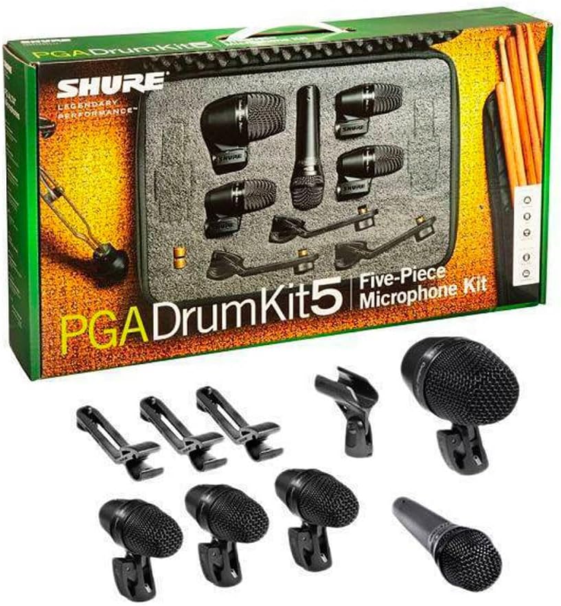 Amazon.com: Shure PG ALTA 5-Piece Drum Microphone Kit for Performing ...