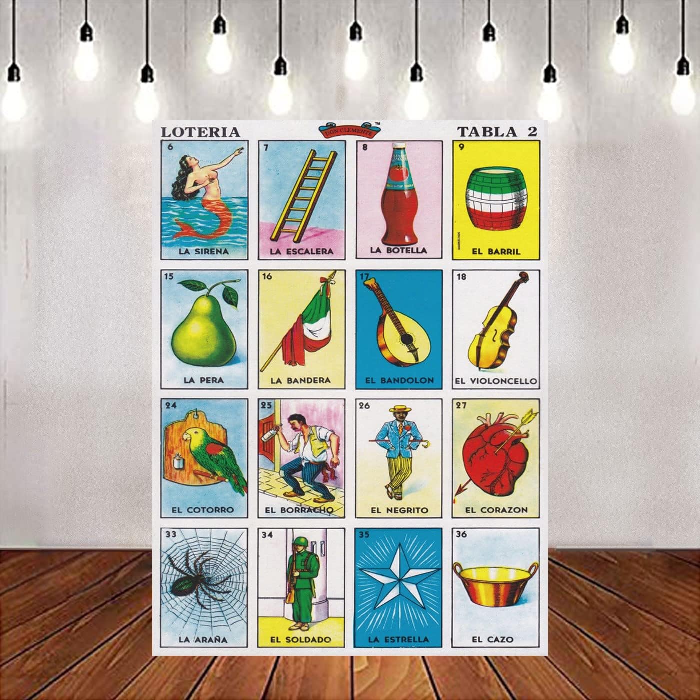 Amazon.com : QYIMLI 3 x 5ft Loteria Cards Backdrop Mexico Party Theme ...