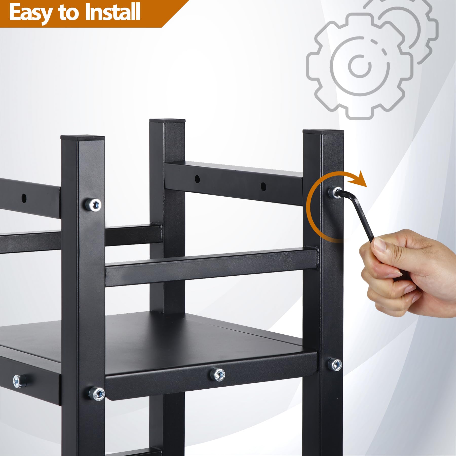 Refrigerant Tank Rack w/ 3x30lb and Storage Plate, Stable Refrigerant ...