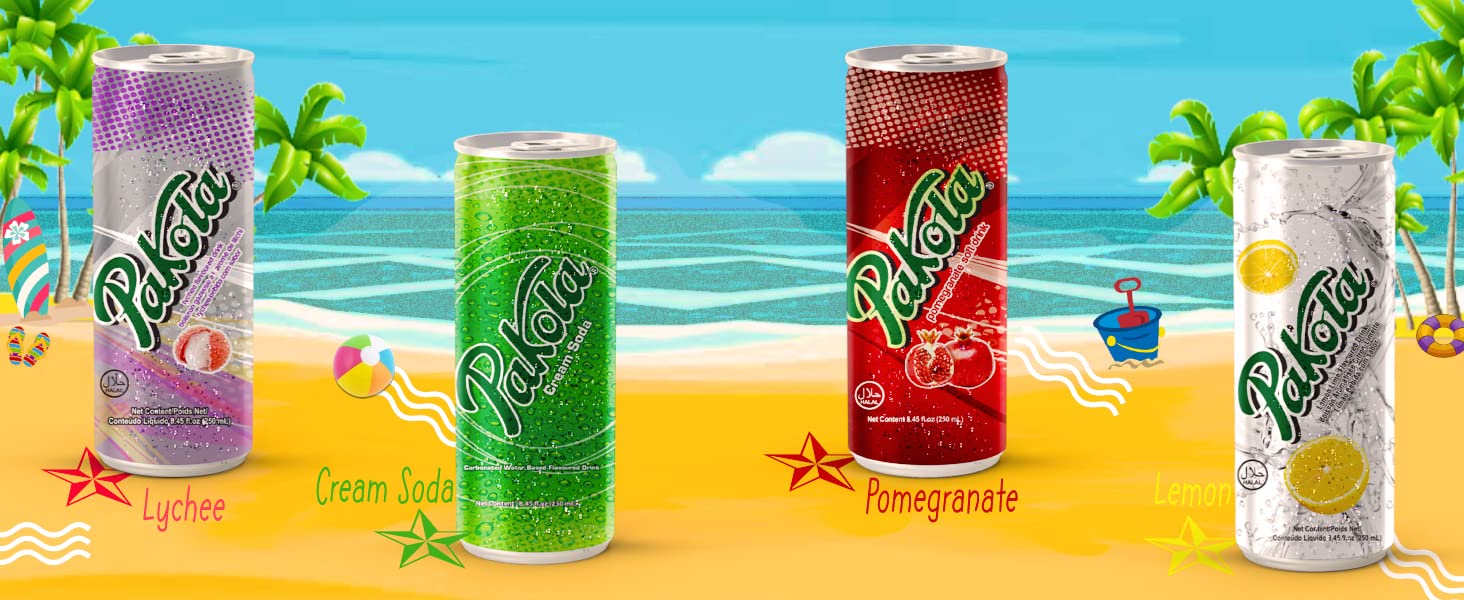 Pakola Cream Soda, Original Drink, HALAL Beverage, 8.4 Fl Oz (24 Count ...