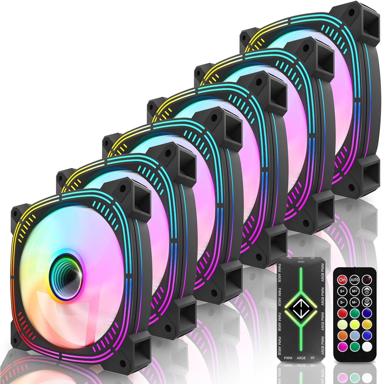 Amazon.com: EZDIY-FAB Dual Ring 120mm RGB Case Fan 1-Pack (Without ...