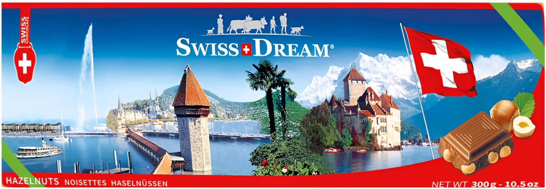 Amazon.com : Swiss Dream Chocolate Milk Bar - Premium Milky Chocolate ...