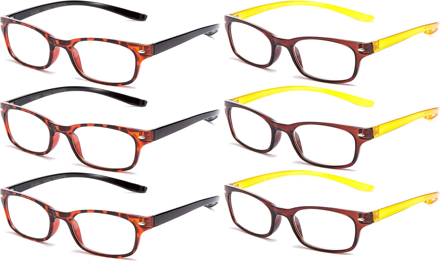 Amazon.com: 6 Pairs Reading Glasses Around Neck Hanging Long Curved Arm ...