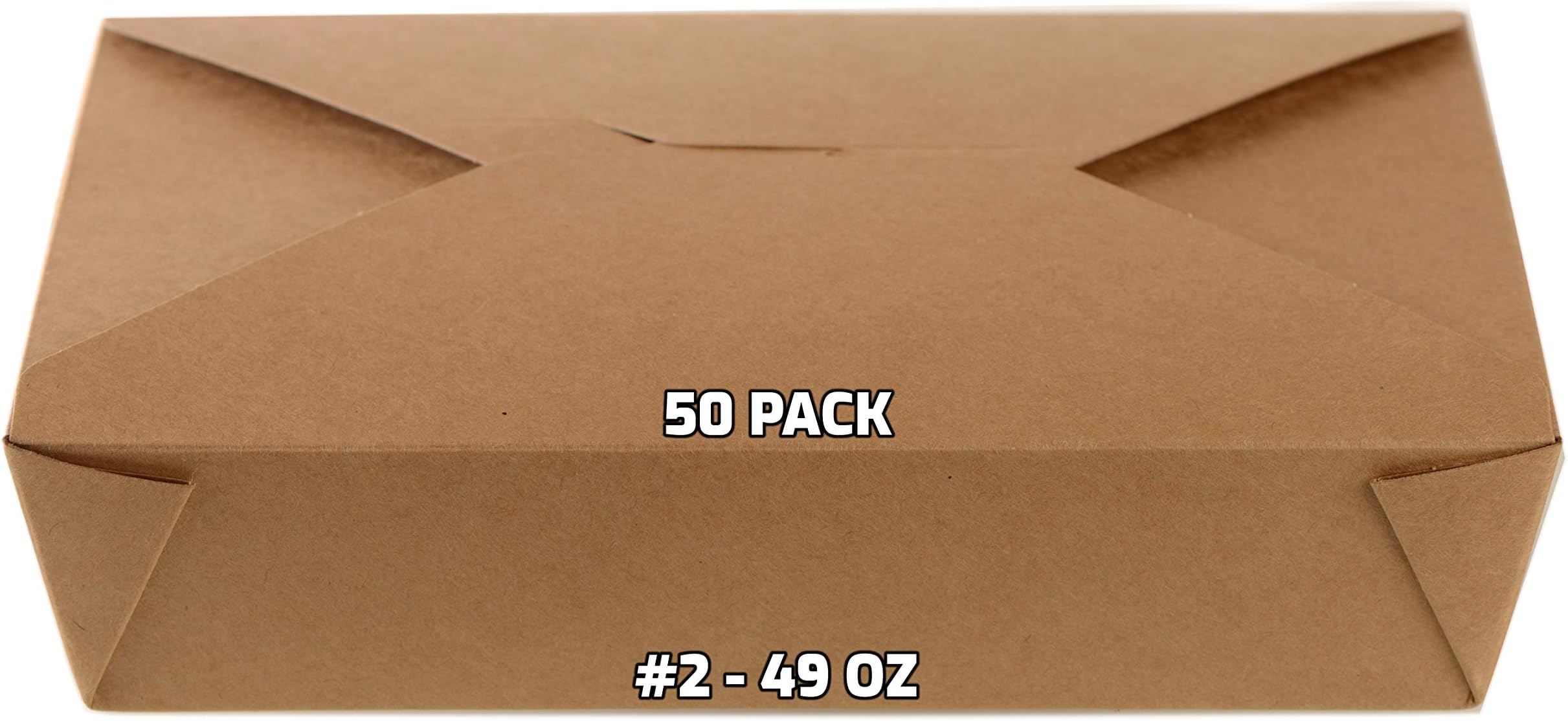 Amazon.com: 100% Recyclable 16oz Brown Chinese Take Out Boxes 50pk ...