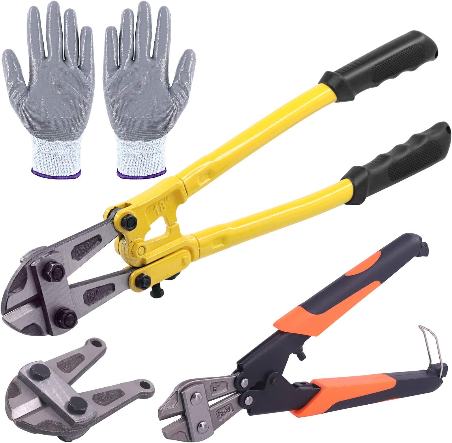 ESCULTORA 2PCS 18 8 Inch Alloy Steel Bolt Cutter, Lock Cutter with ...