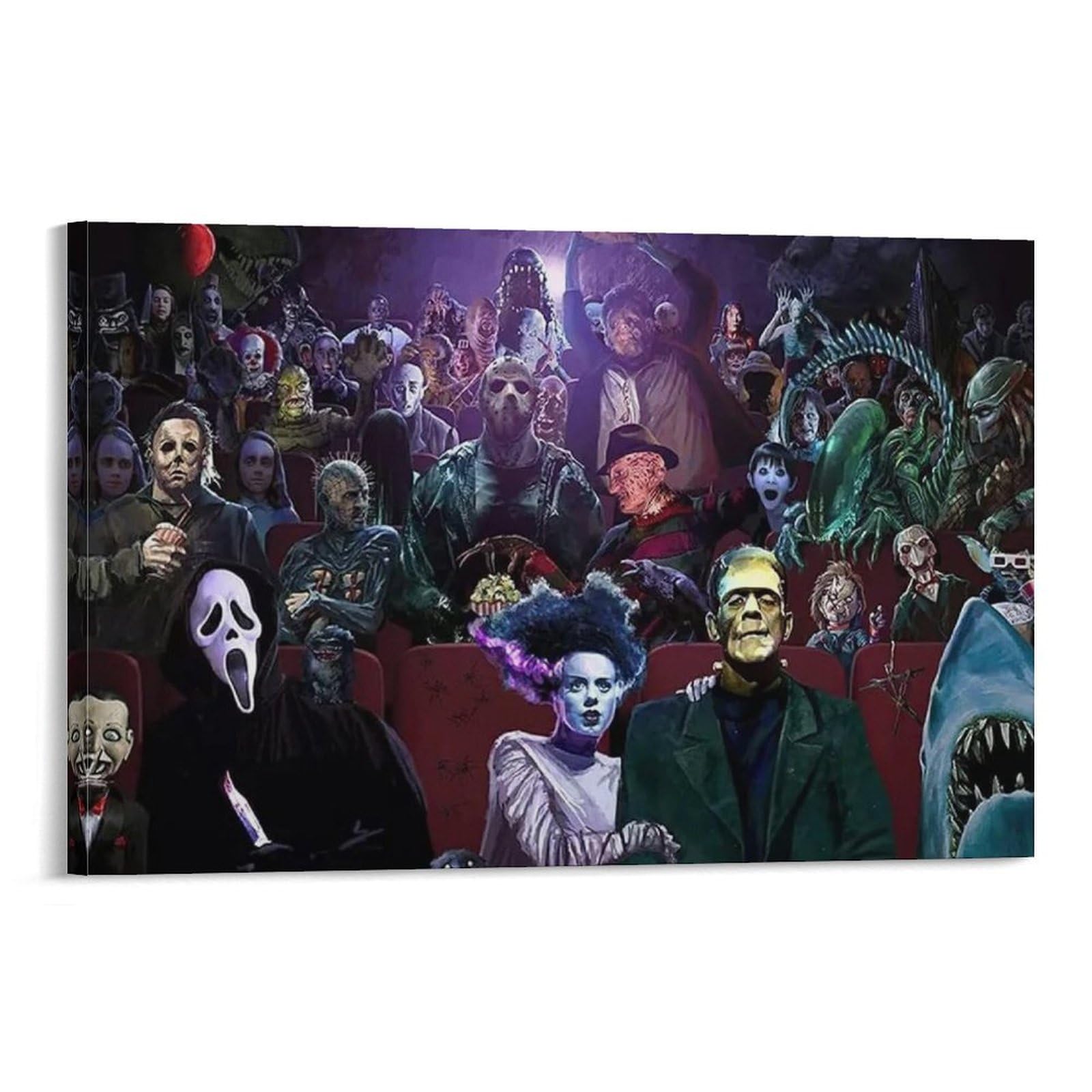 Amazon.com: Horror Movies Canvas Poster Poster Decorative Painting ...