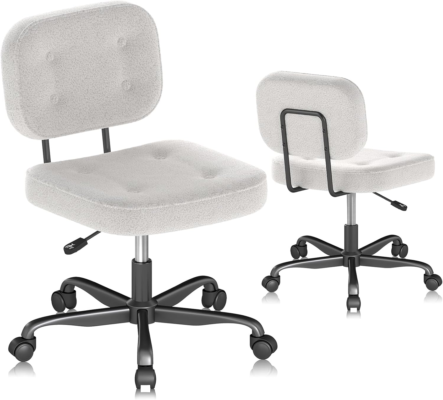 AnyGod Desk Chair without Armrest, Compact Swivel Chair with Wheels ...