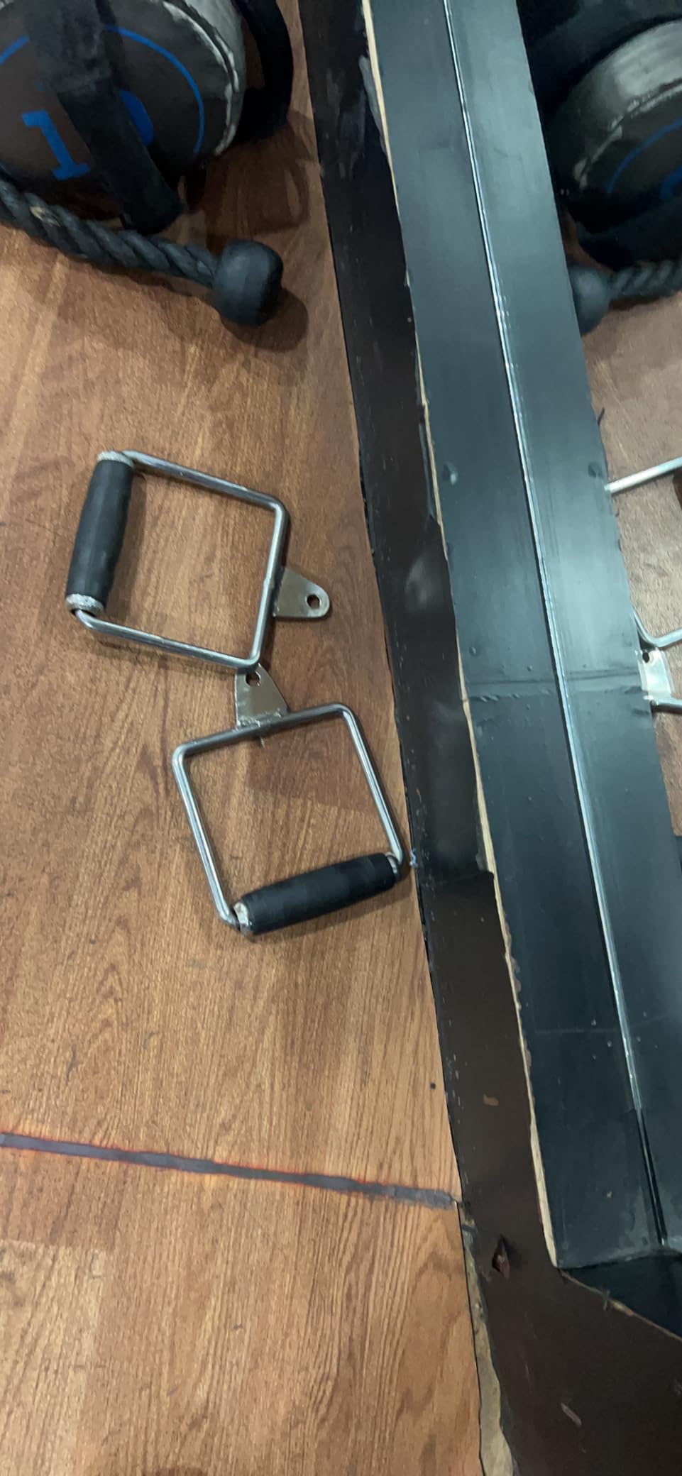 AH Cable Cross D Handle Gym with Rubberised Hand Grips (Pair), Chrome ...