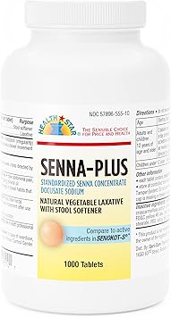 Amazon.com: Health Star Senna Plus Laxative Tablets, 50 mg / 8.6 mg ...