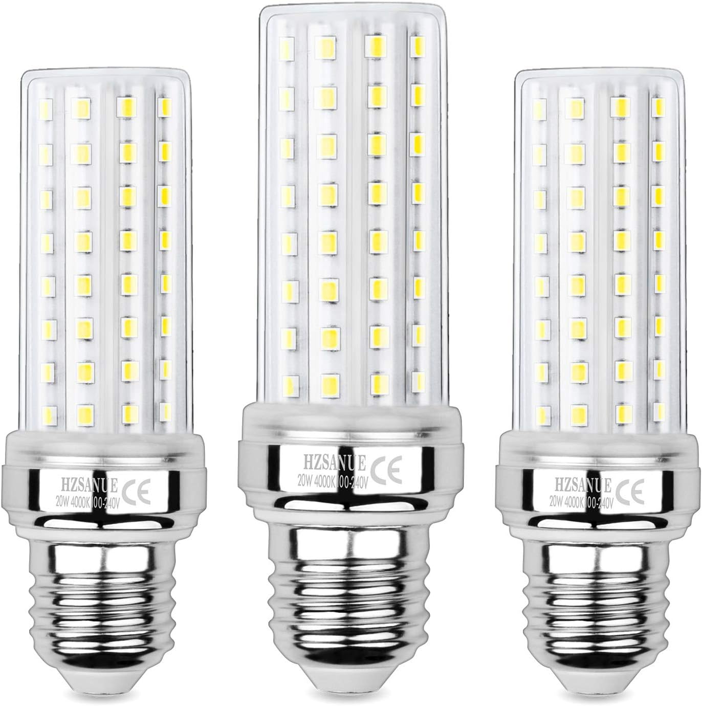 HZSANUE LED Corn Bulbs 20W, 150W Incandescent Bulbs Equivalent, 2300Lm ...