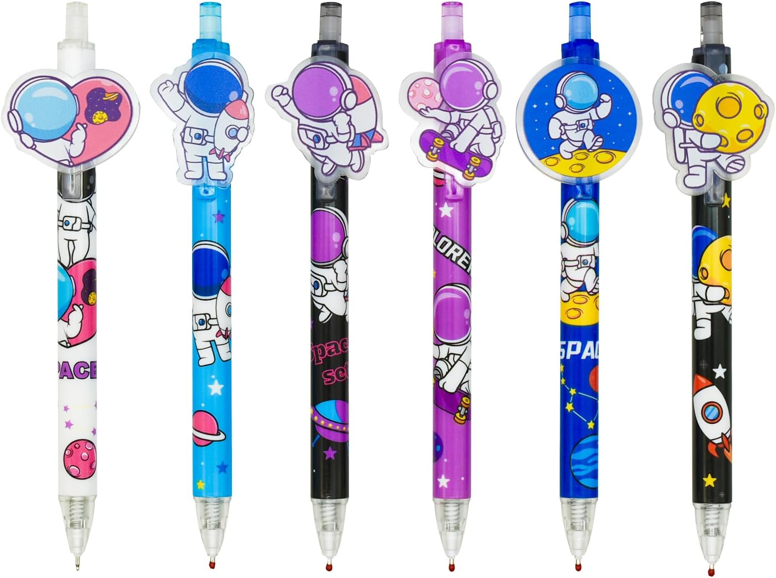 Amazon.com: Maydahui 12 PCS Multicolor Planet Rollerball Pen Black Gel ...